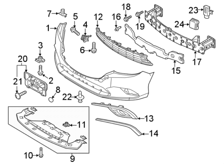 Передний бампер гало + LED - Mazda 6 GJ Клуб